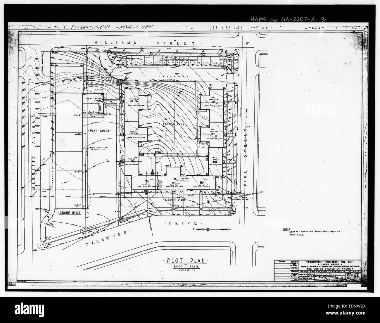 Photocopy of Drawing (November 1934 Architectural Drawings by Burge and ...