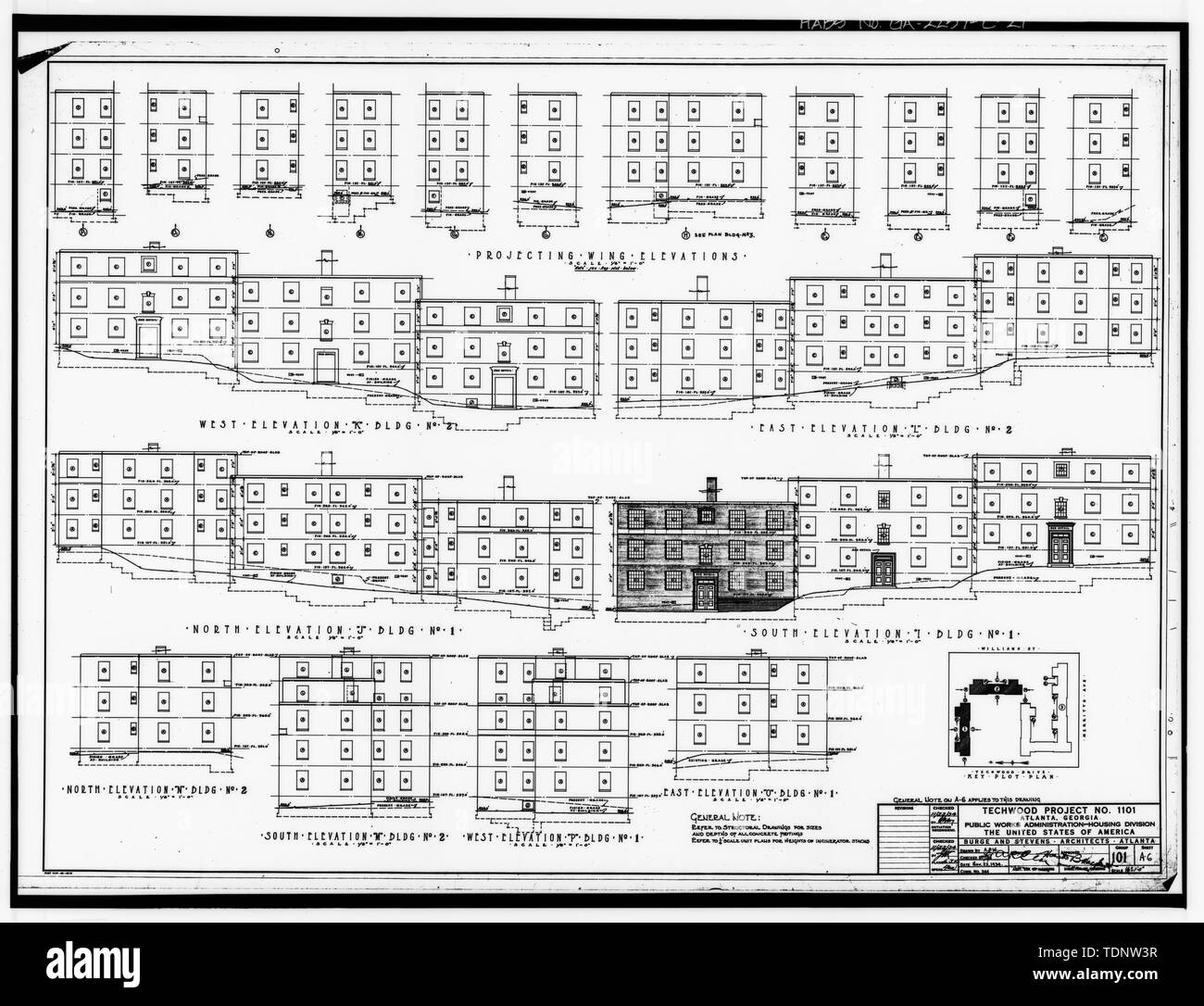 Photocopy of Drawing (November 1934 Architectural Drawings by Burge and ...