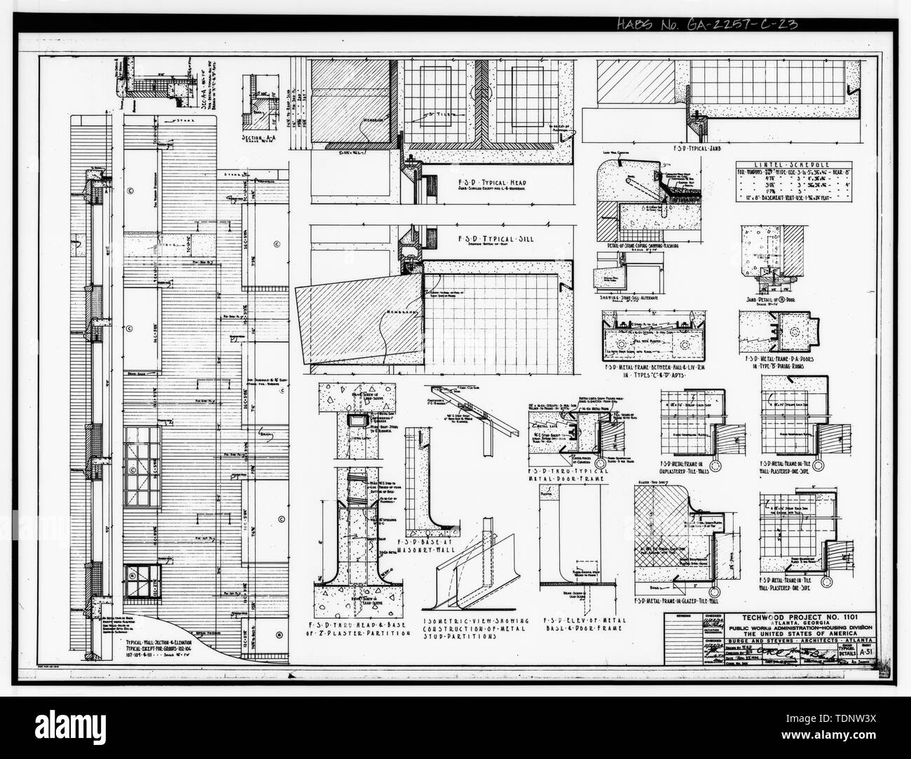 Photocopy of Drawing (November 1934 Architectural Drawings by Burge and ...