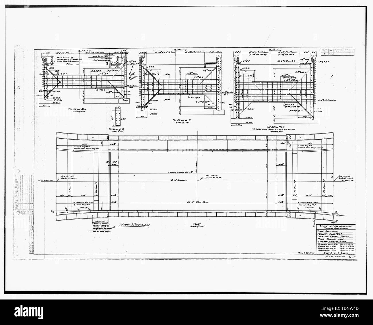 Photocopy of Drawing, Barnstead Bridge, Pittsfield, New Hampshire ...