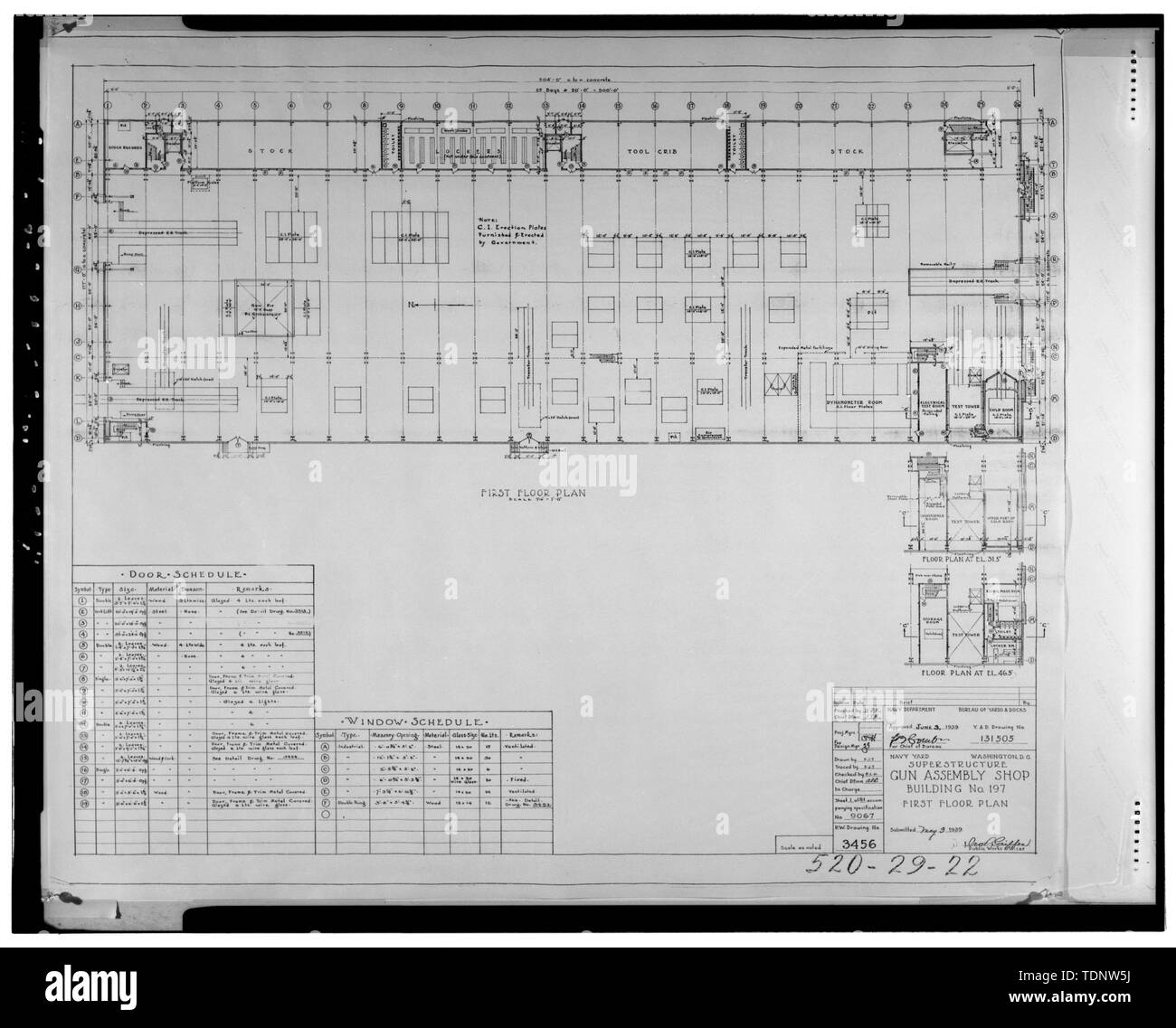 Photocopy of First Floor Plan, dated 3 May 1939. Original drawing ...