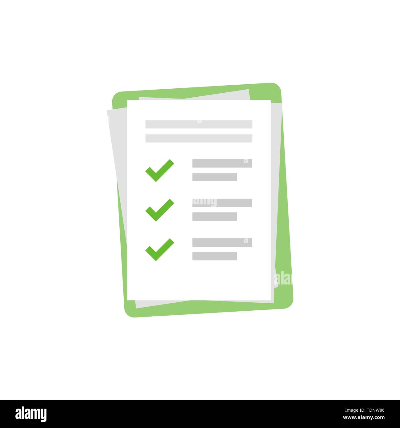 To-do check list with ticks and points. Clipboard with check marks.flat ...