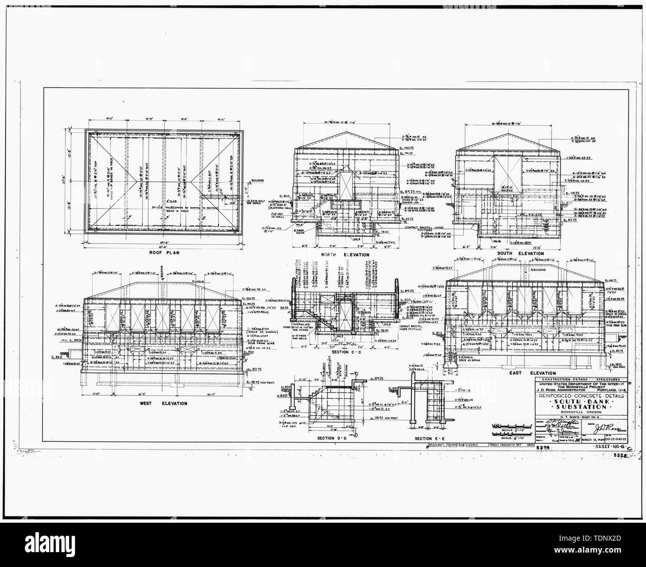 Photocopy of Reinforced Concrete Details drawing (from the BPA ...