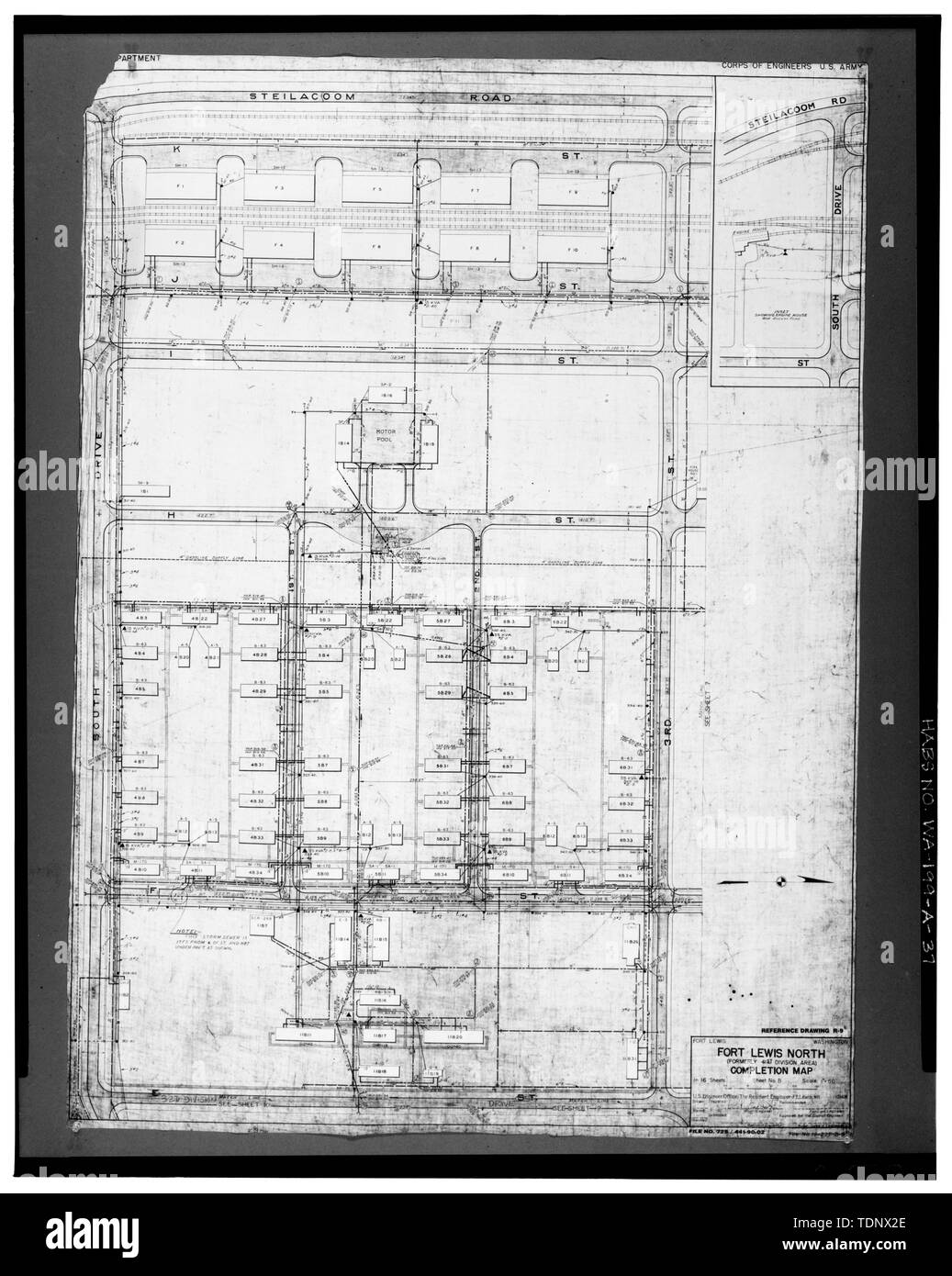 Photocopy of Resident Engineer drawing (original located at Fort Lewis ...