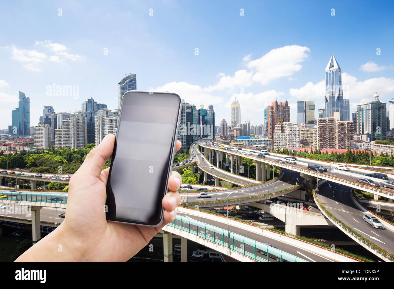 Mobile phone elevated road hi-res stock photography and images - Alamy