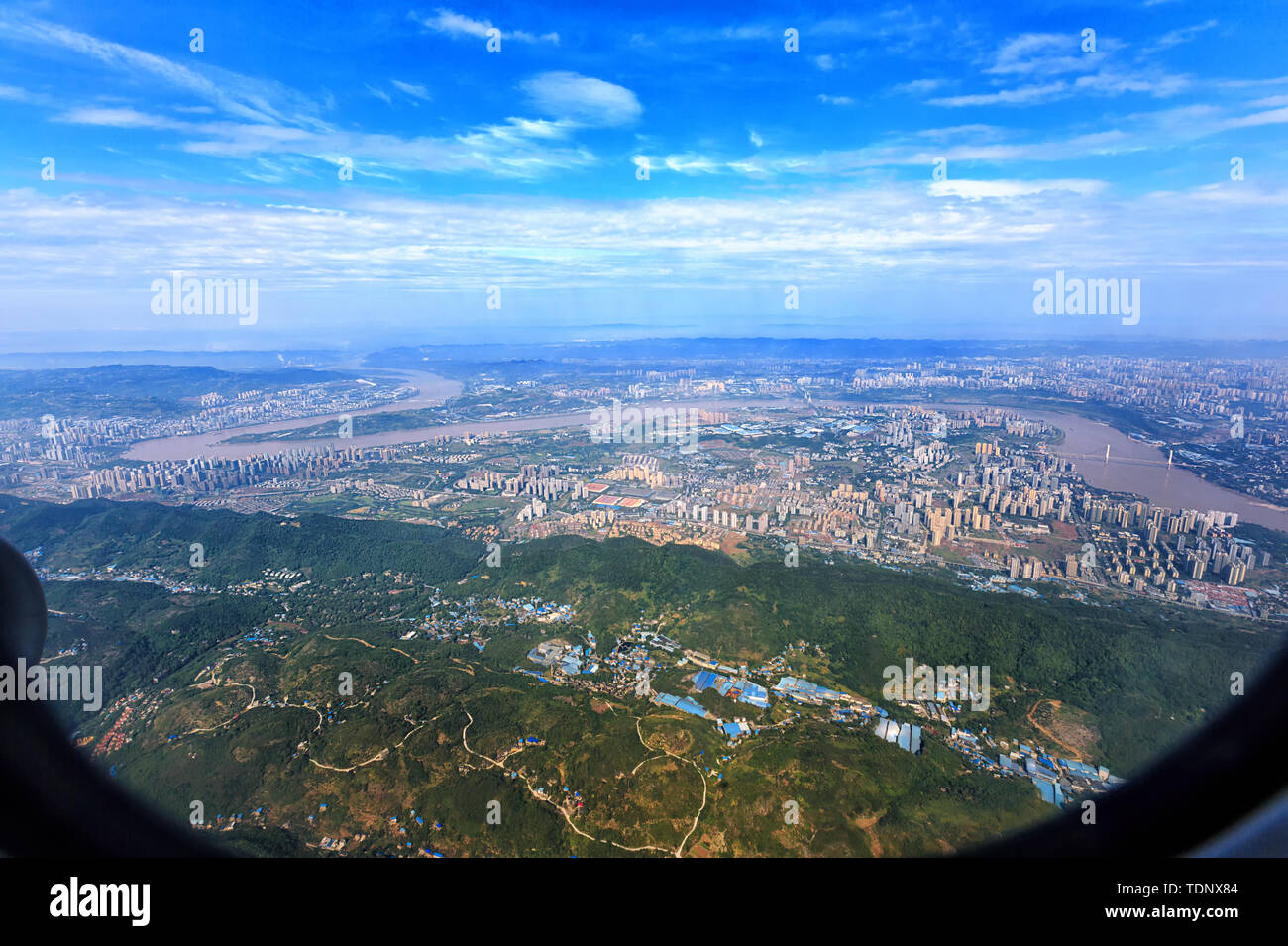 Nanning-Chongqing-Xinjiang, aerial shooting Stock Photo - Alamy