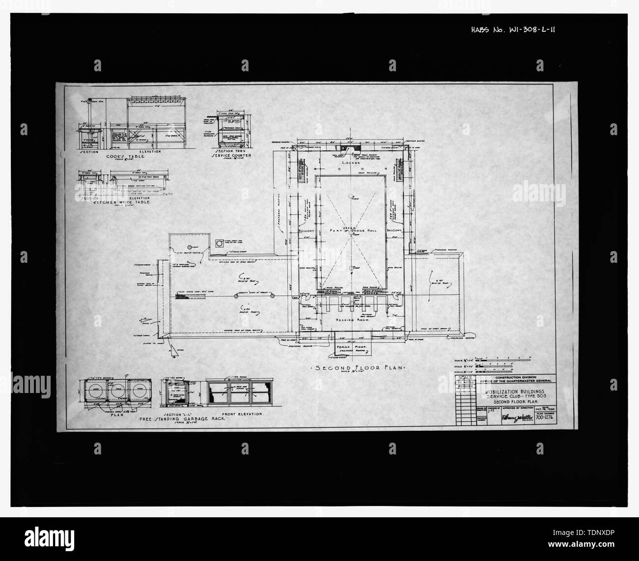 Photocopy of War Department drawing (original located at Fort McCoy ...