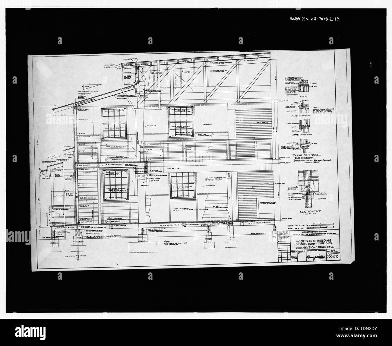 Photocopy of War Department drawing (original located at Fort McCoy ...