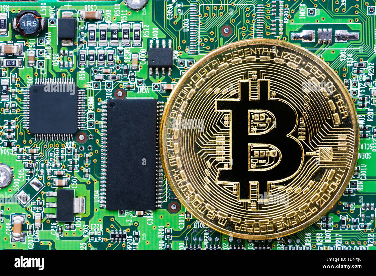 Bitcoin virtual currency Stock Photo - Alamy