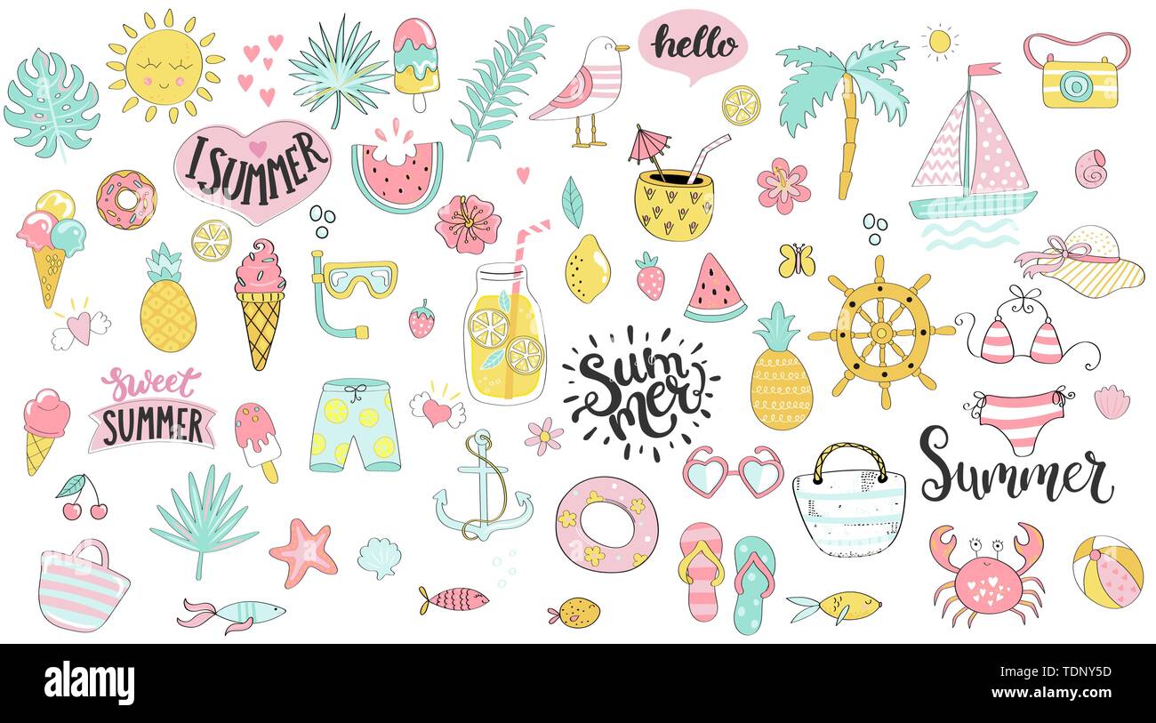 Summer creative hand lettering Stock Vector Images - Alamy