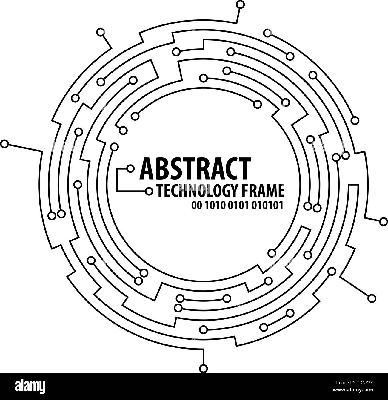 Abstract technology round frame Stock Vector Image & Art - Alamy
