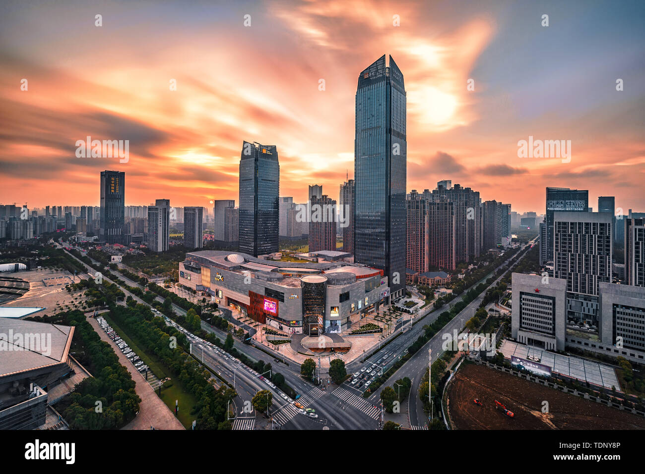 Hefei China Resources Vientiane City, city skyline Stock Photo - Alamy
