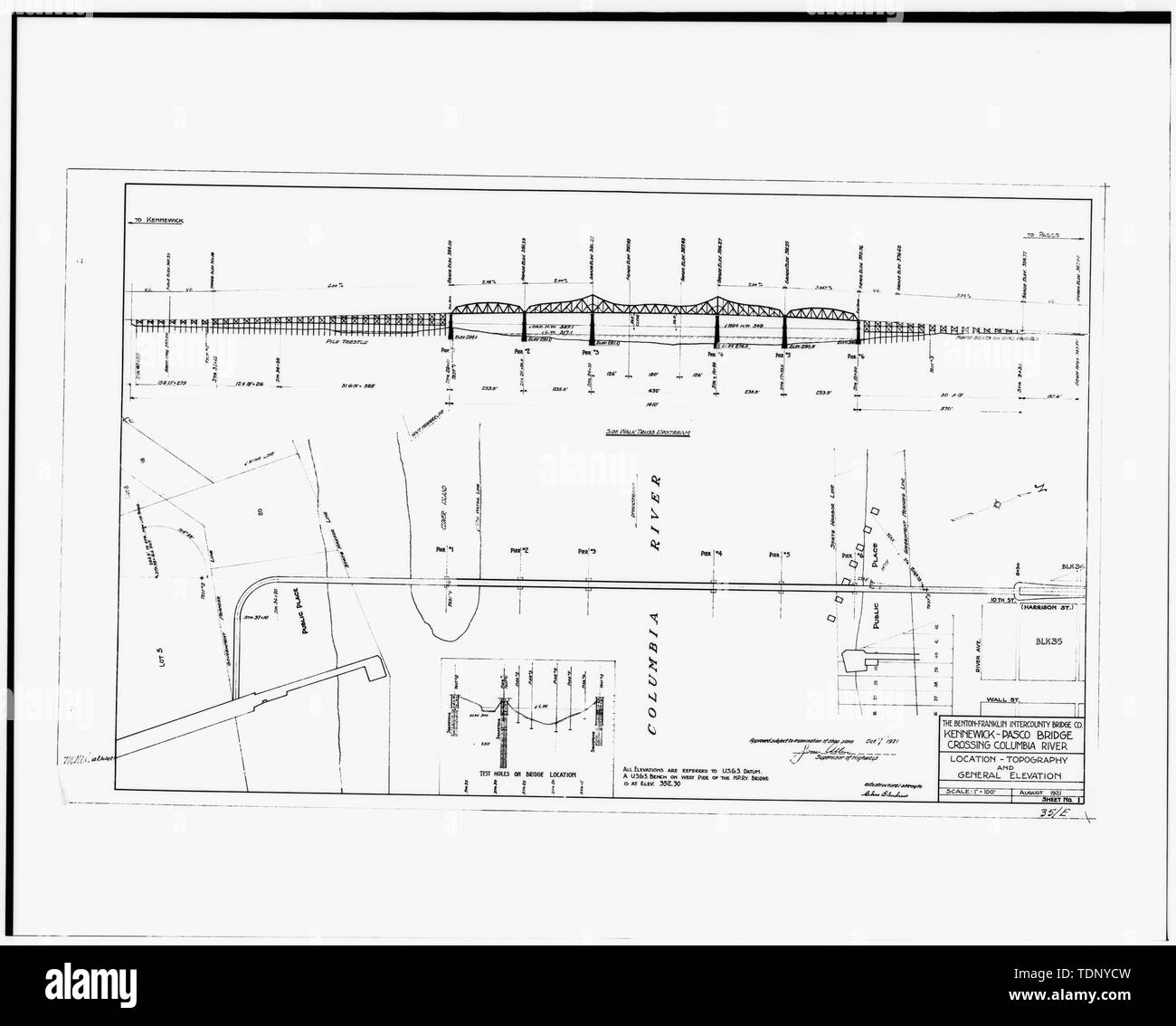 Photocopy of an engineering drawing (original in the Collection of the ...