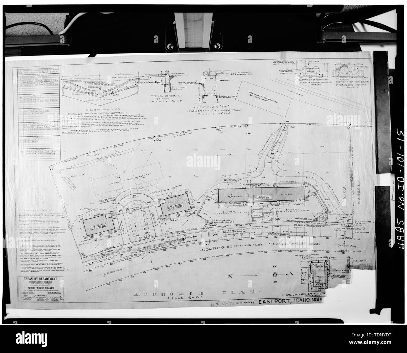 Photocopy of an original drawing 17 June 1935 APPROACH PLAN (SITE PLAN ...