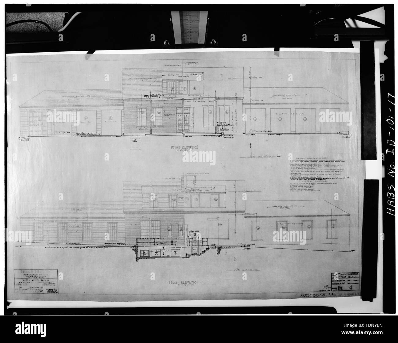 Photocopy of an original drawing 3 May 1935 INSPECTION STATION ...
