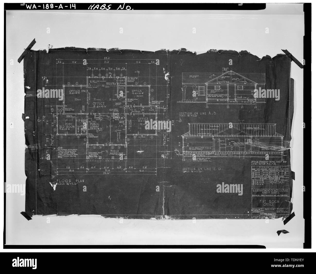 Photocopy of an original drawing of the Main Office (from the U.S ...