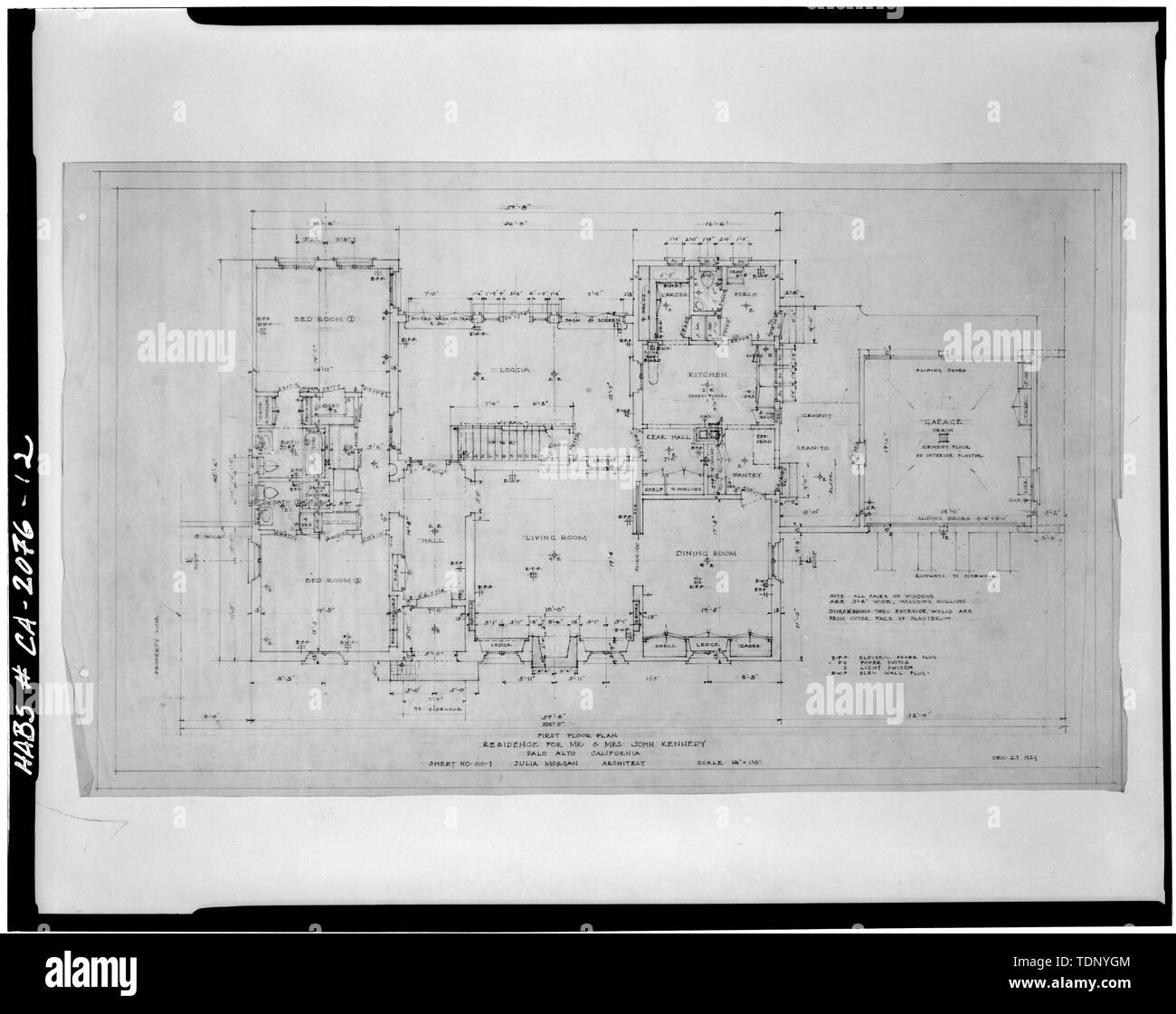 Photocopy of architect's drawing (original in Documents Collection ...