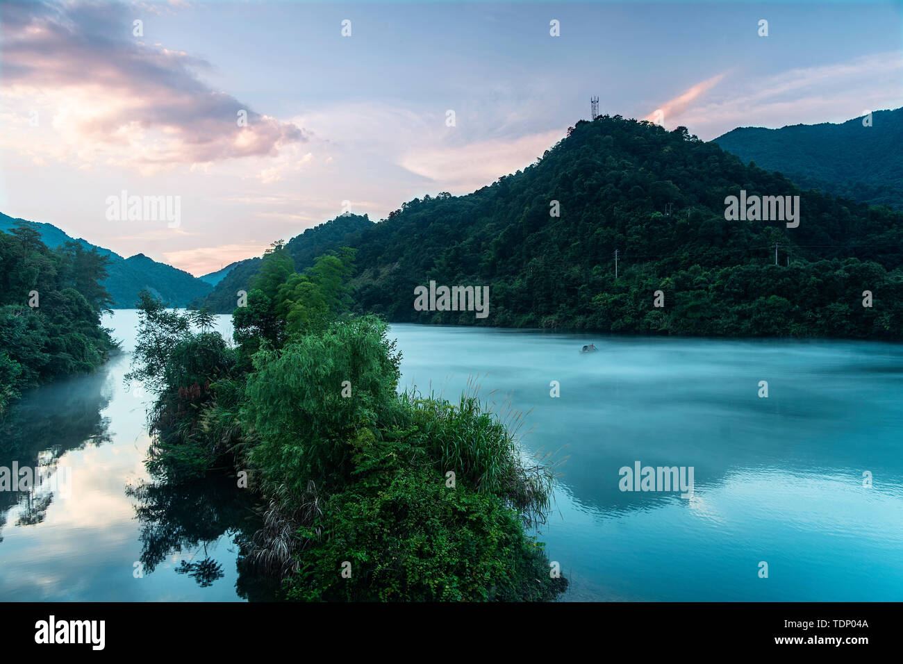 Fog landscape landscape of rivers and lakes hi-res stock photography ...