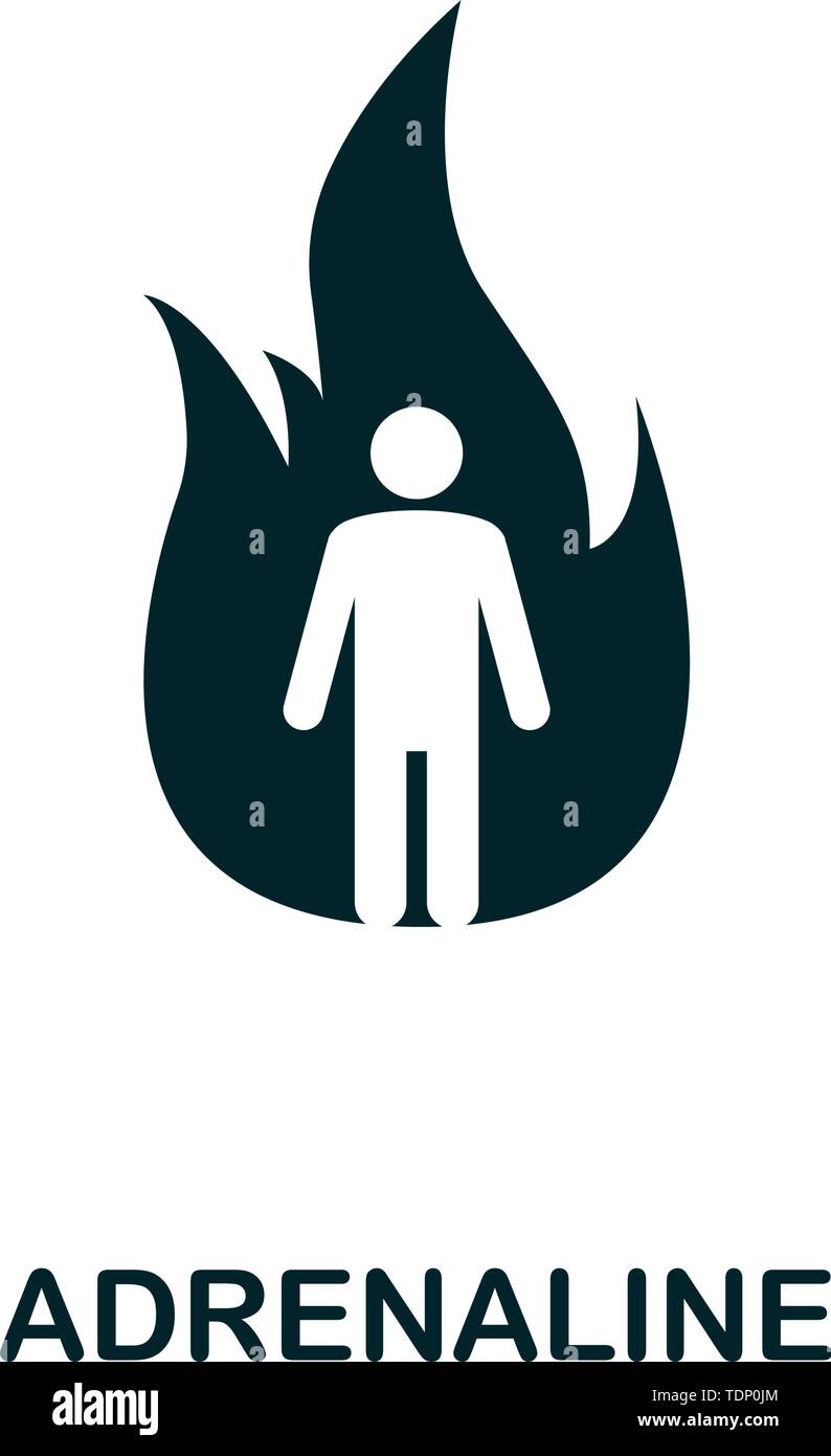 Adrenaline icon symbol. Creative sign from mindfulness icons collection ...