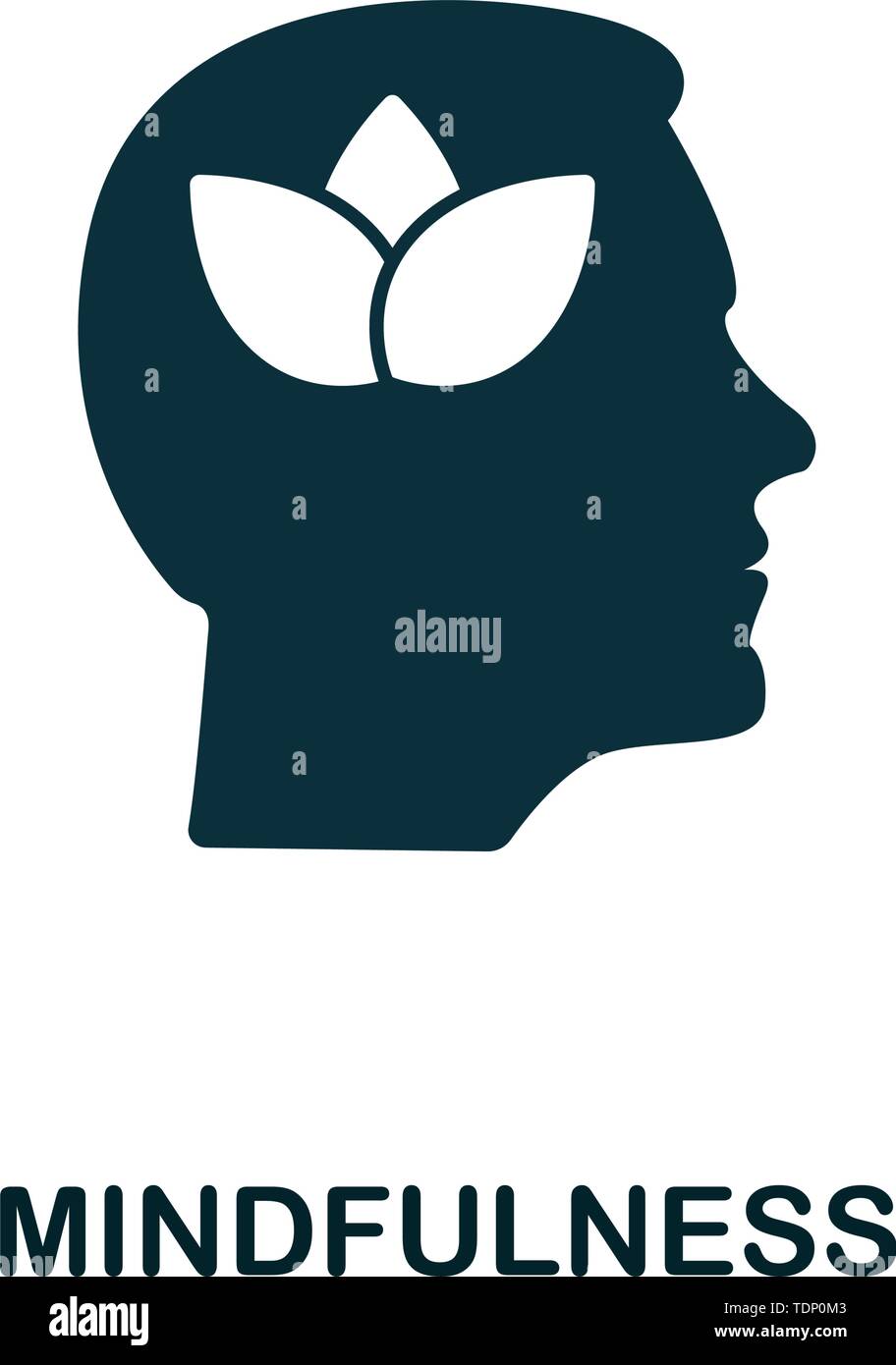 Mindfulness icon symbol. Creative sign from icons collection. Filled ...