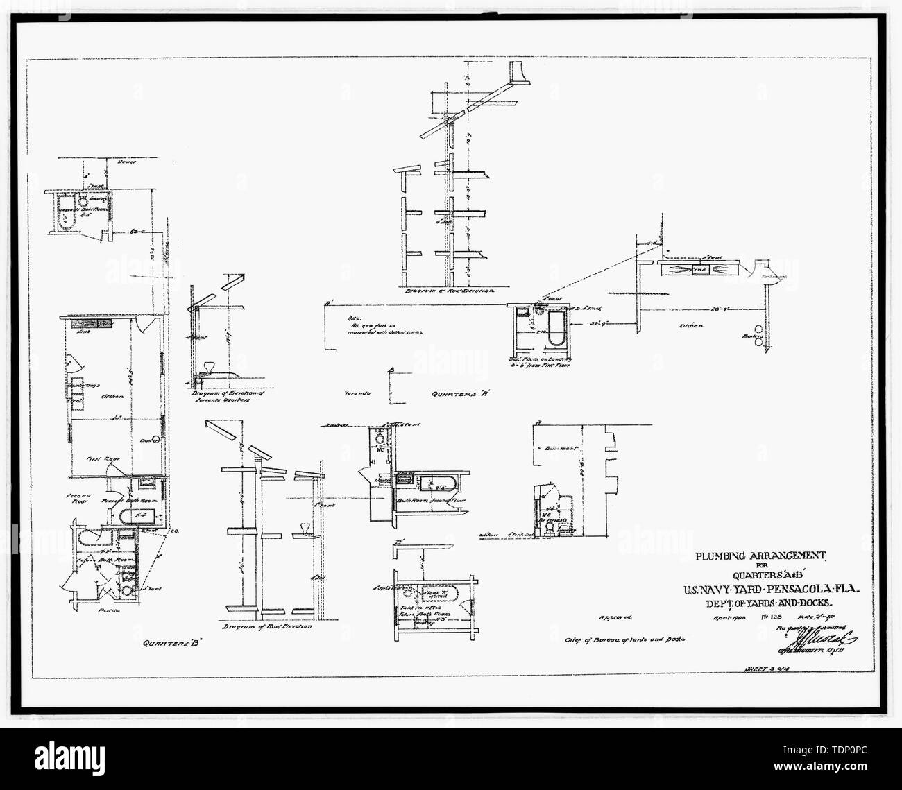 Photocopy of drawing (this photograph is an 8 x 10 copy of an 8 x 10 ...