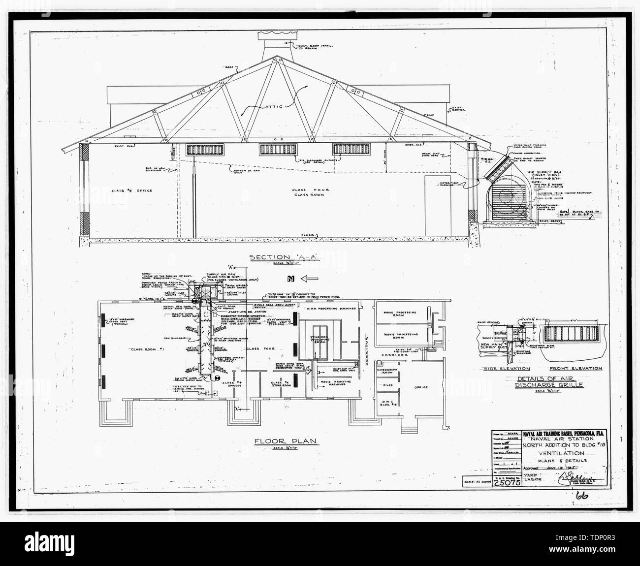 Photocopy of drawing (this photograph is an 8' x 10' copy of an 8' x 10 ...