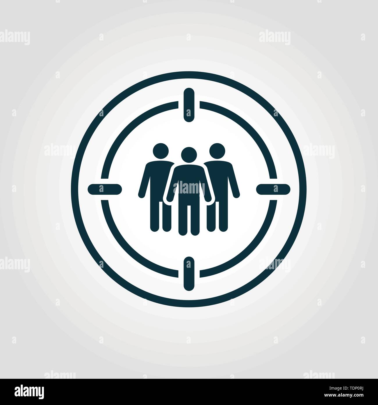 Focus Group vector icon symbol. Creative sign from advertising icons ...