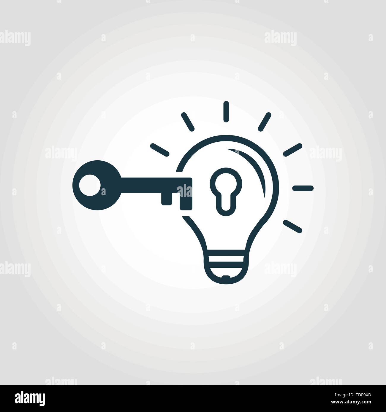 Key Idea vector icon symbol. Creative sign from advertising icons ...