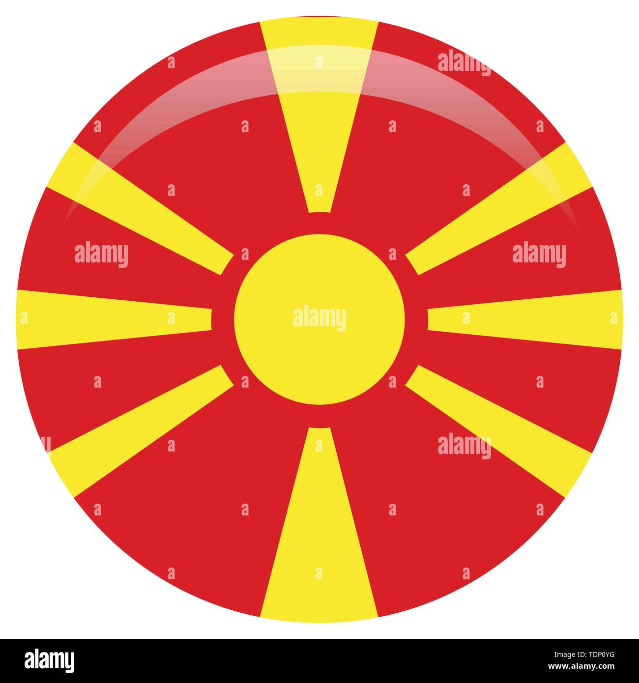 Macedonia Flag vector illustration. National Flag of Macedonia Stock ...