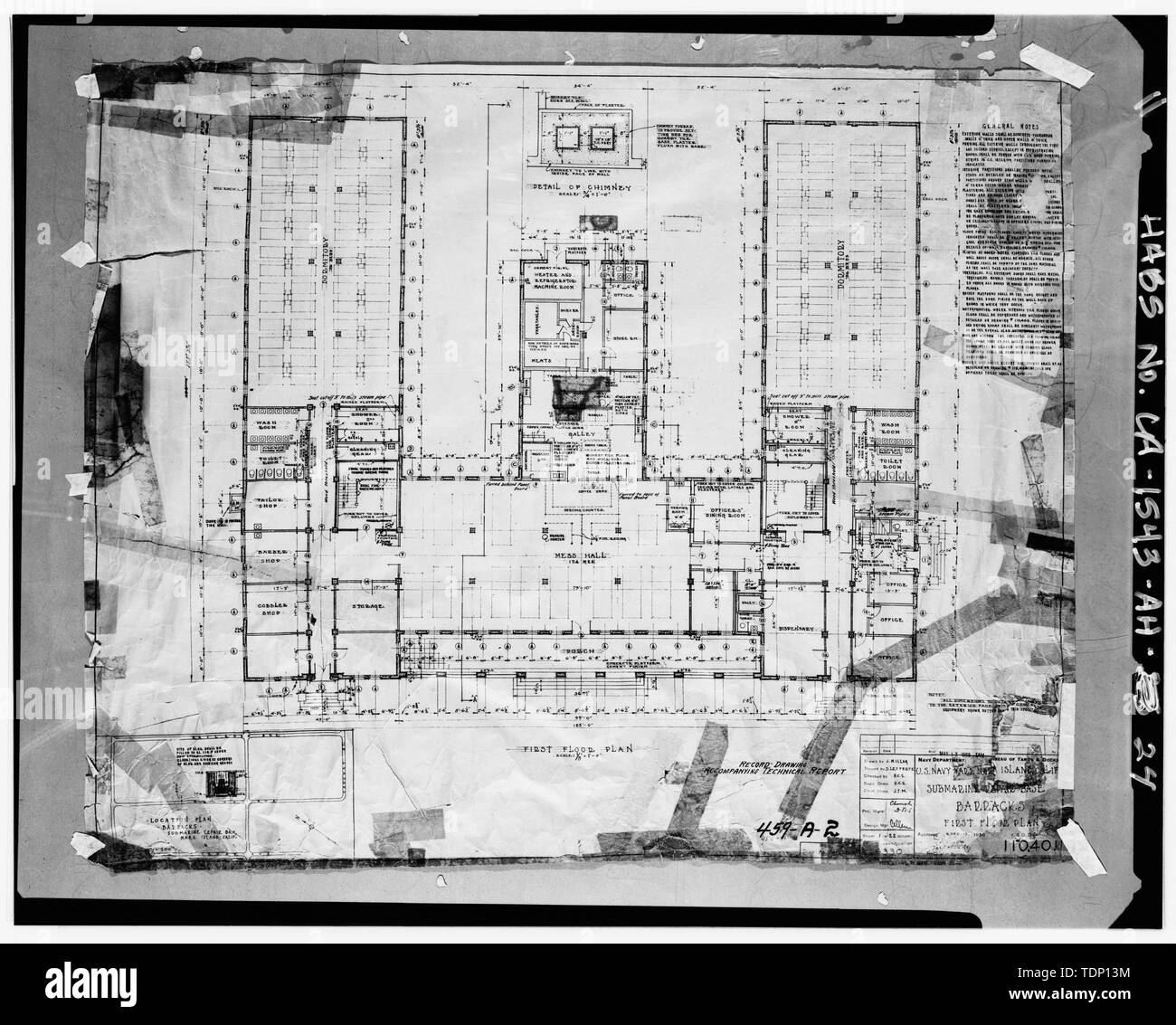Photocopy of drawing located at National Archives, San Bruno ...