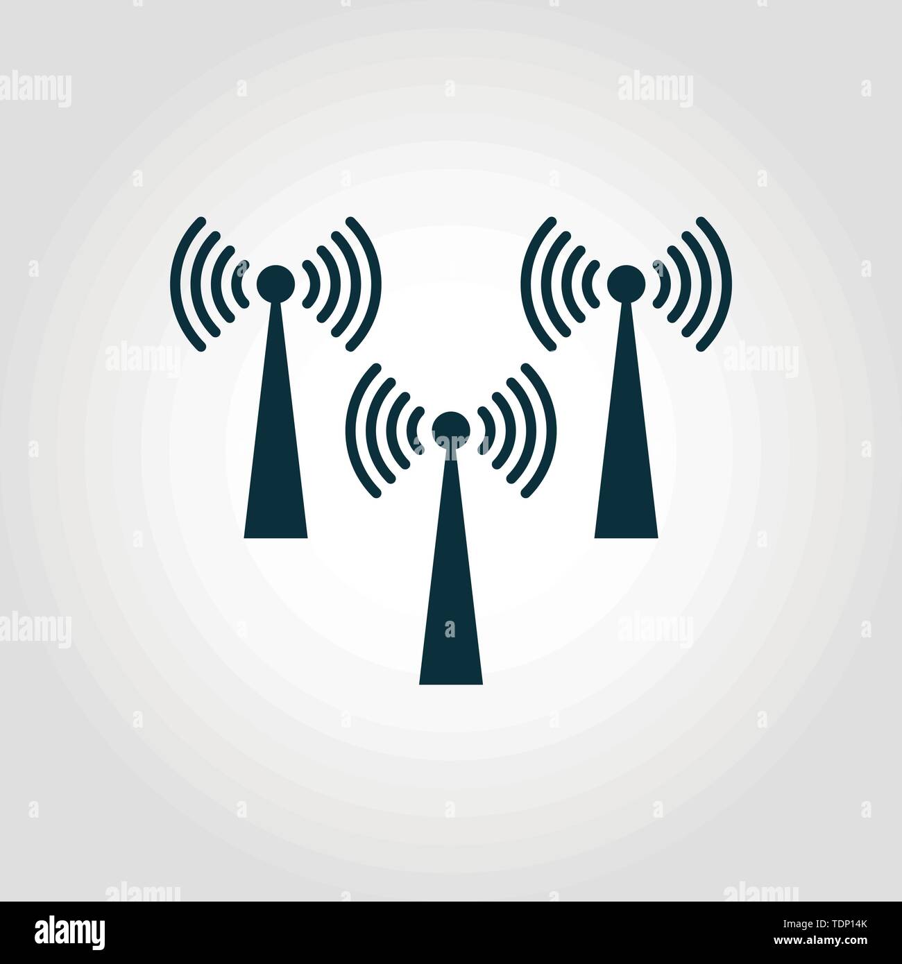 Broadcasting vector icon symbol. Creative sign from advertising icons ...
