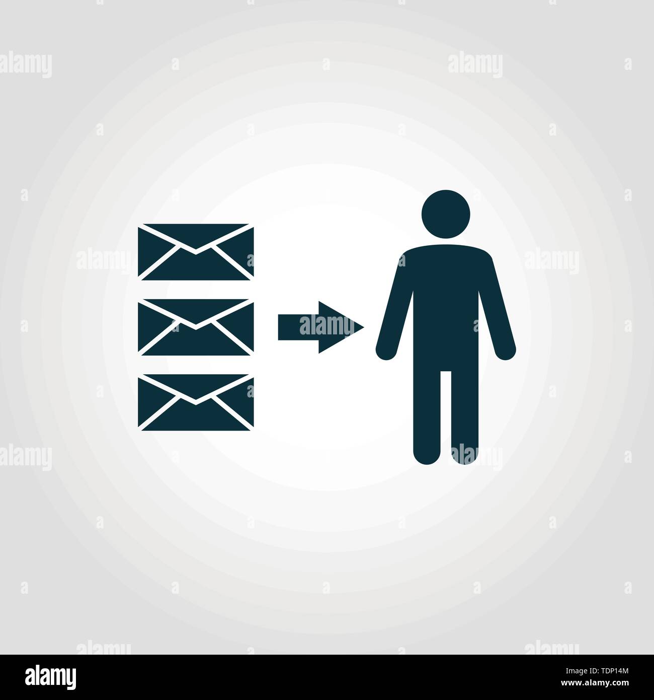 Direct Message vector icon symbol. Creative sign from advertising icons ...