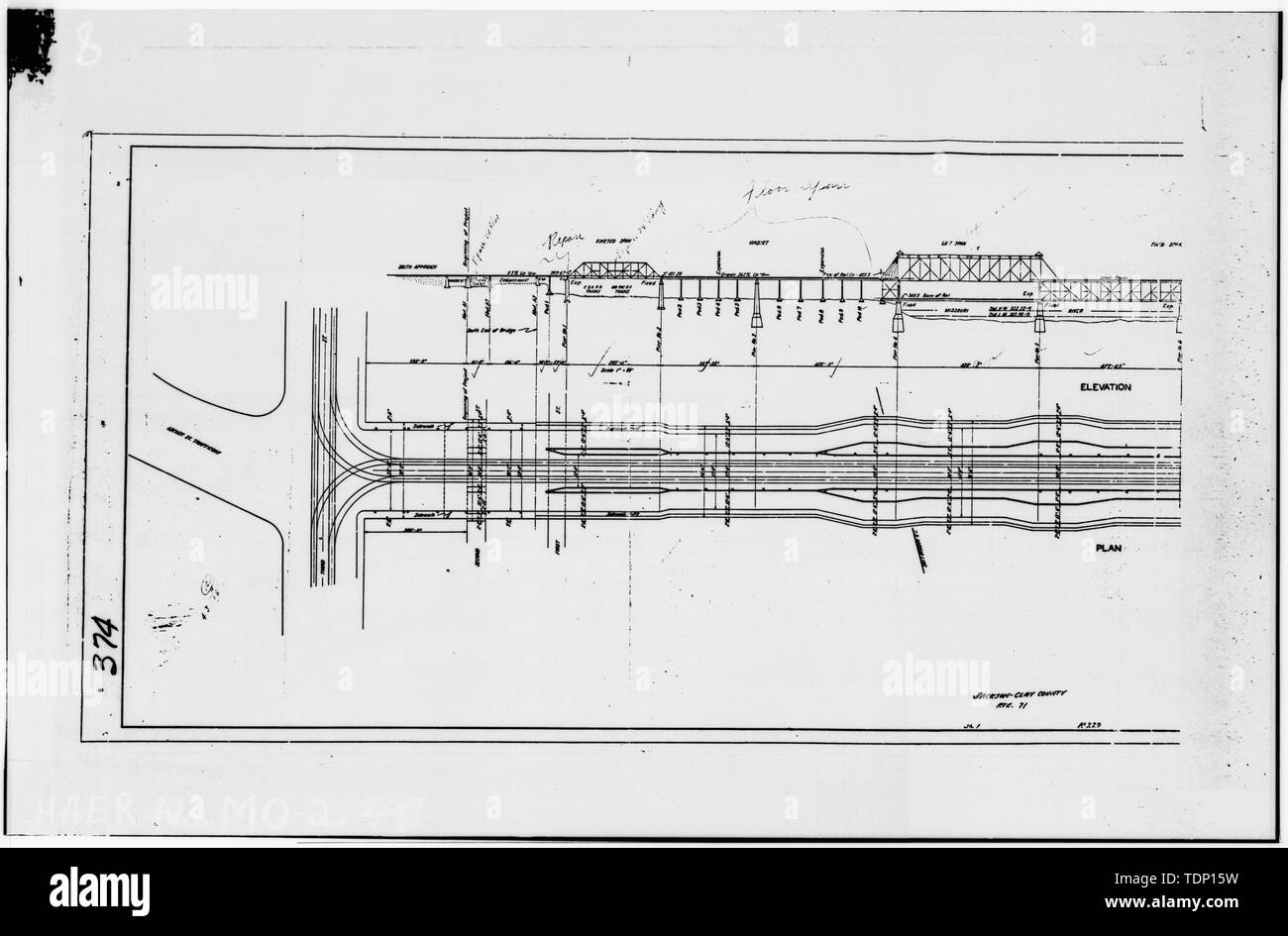 48. Photocopy of drawing PLAN & ELEVATION - SOUTH END - Armour, Swift ...