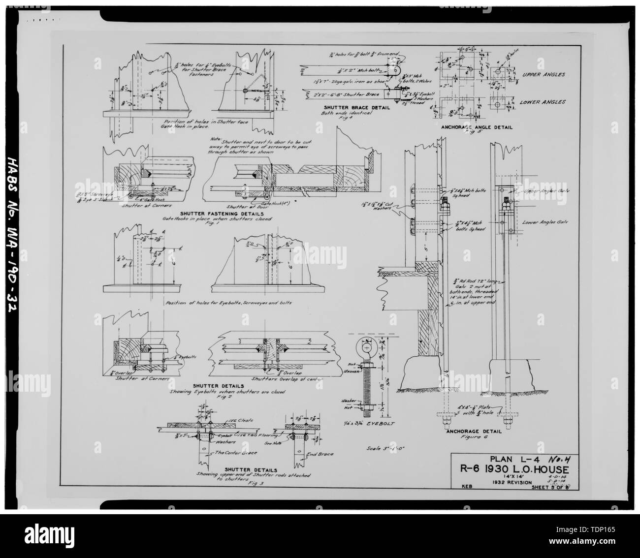 Photocopy of drawing STANDARD PLAN L-4, SHEET 5 OF 8; ANCHOR AND ...