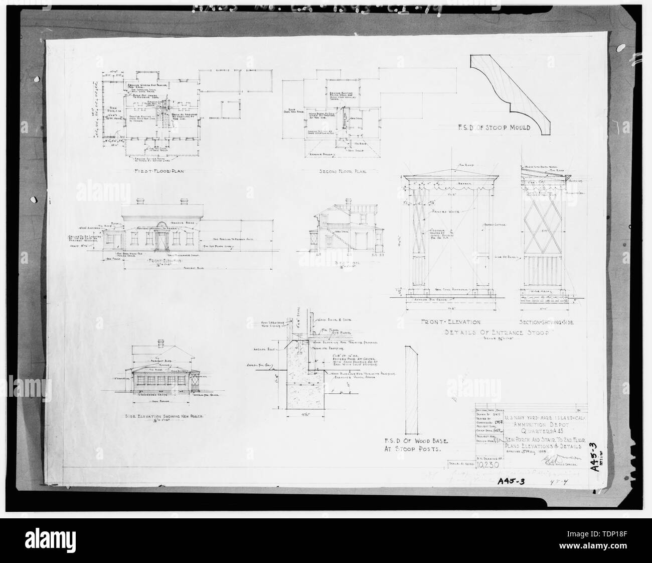 Photocopy of drawing located at National Archives, San Bruno ...