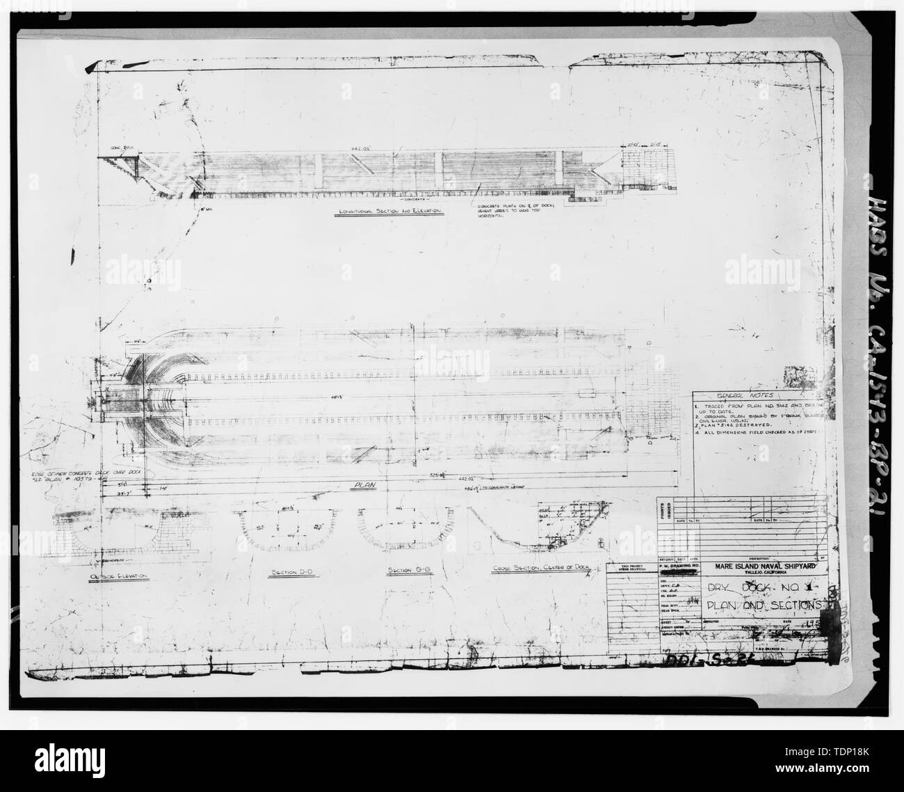 Photocopy of drawing located at National Archives, San Bruno ...