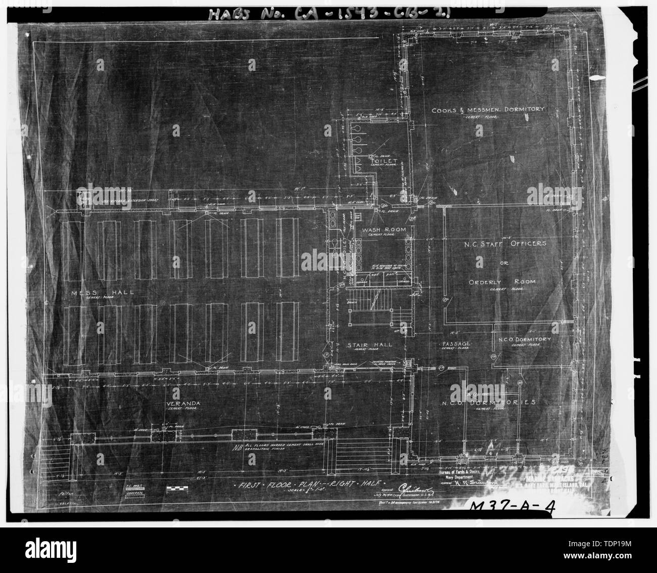 Photocopy of drawing located at National Archives, San Bruno ...