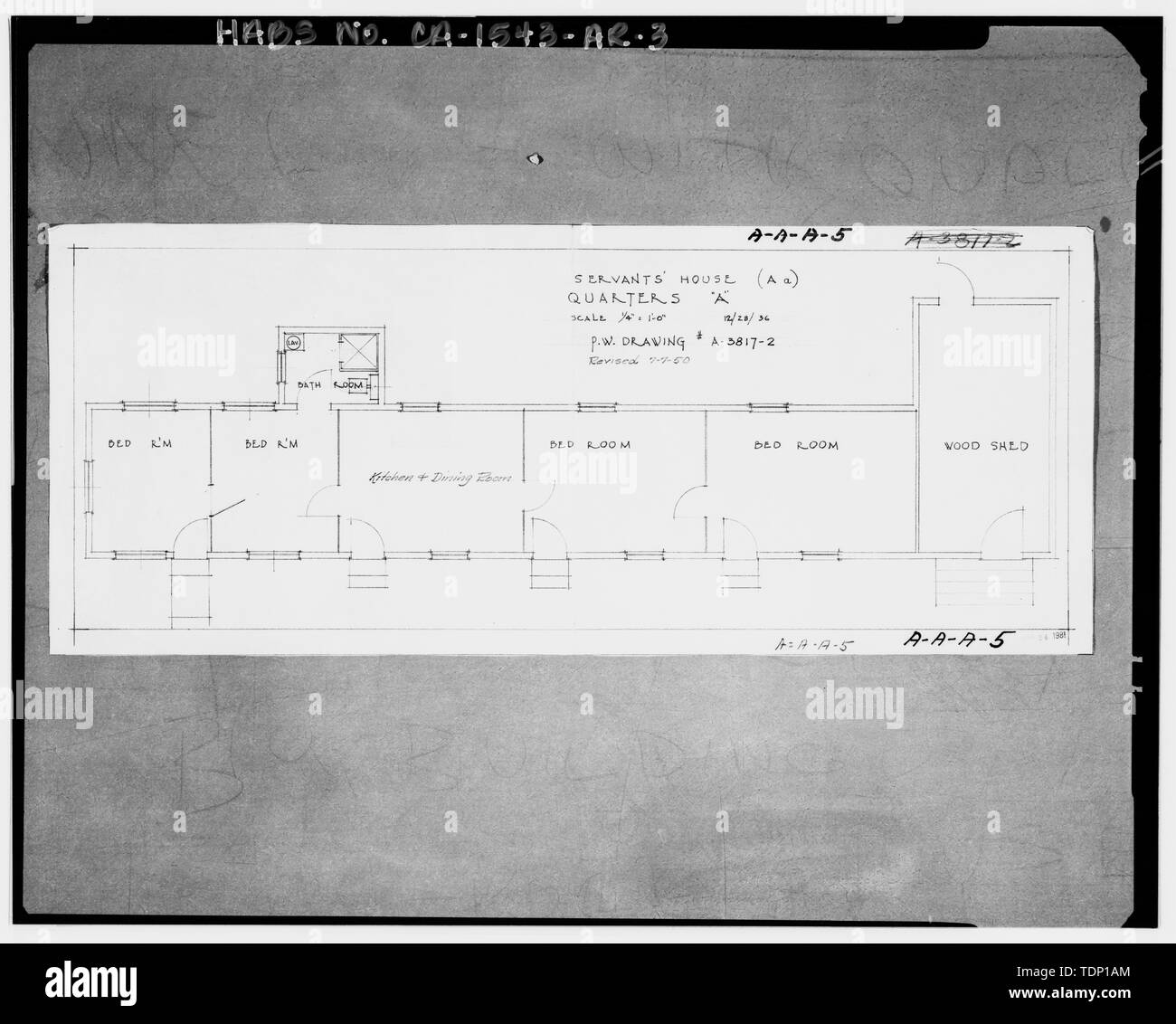 Photocopy of drawing located at National Archives, San Bruno ...