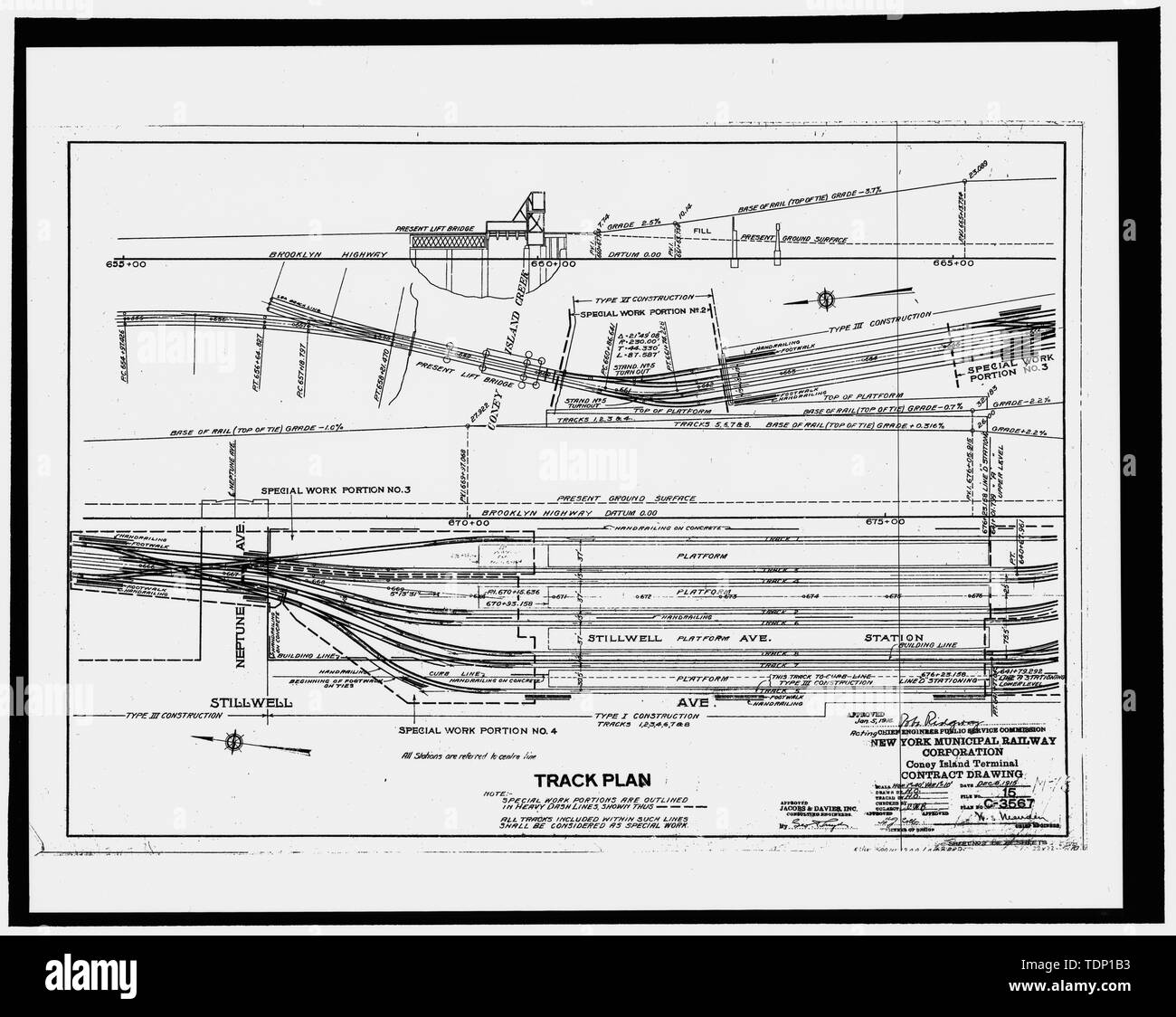 Photocopy of drawing no. C-3567, dated 8 December 1915, entitled New ...