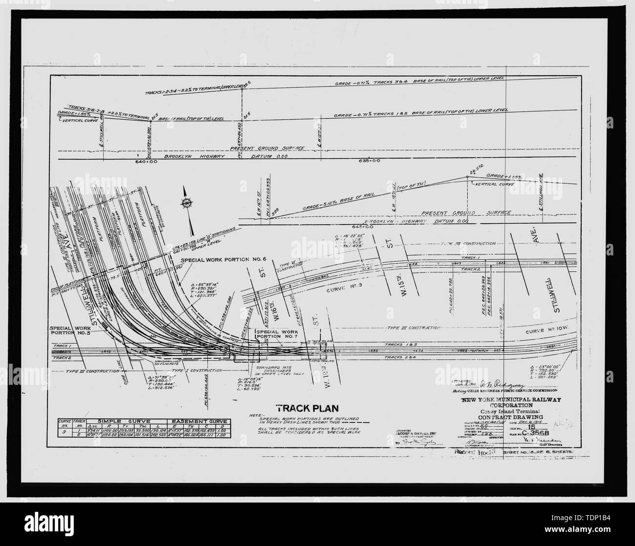 Photocopy of drawing no. C-3568, dated 8 December 1915, entitled New ...
