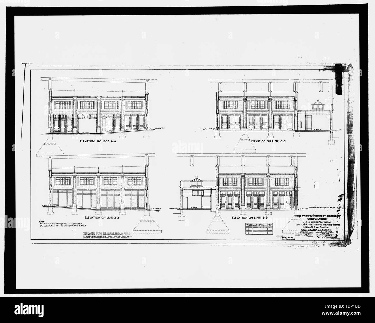 Photocopy of drawing no. C-3724-1, dated 16 July 1917, entitled New ...