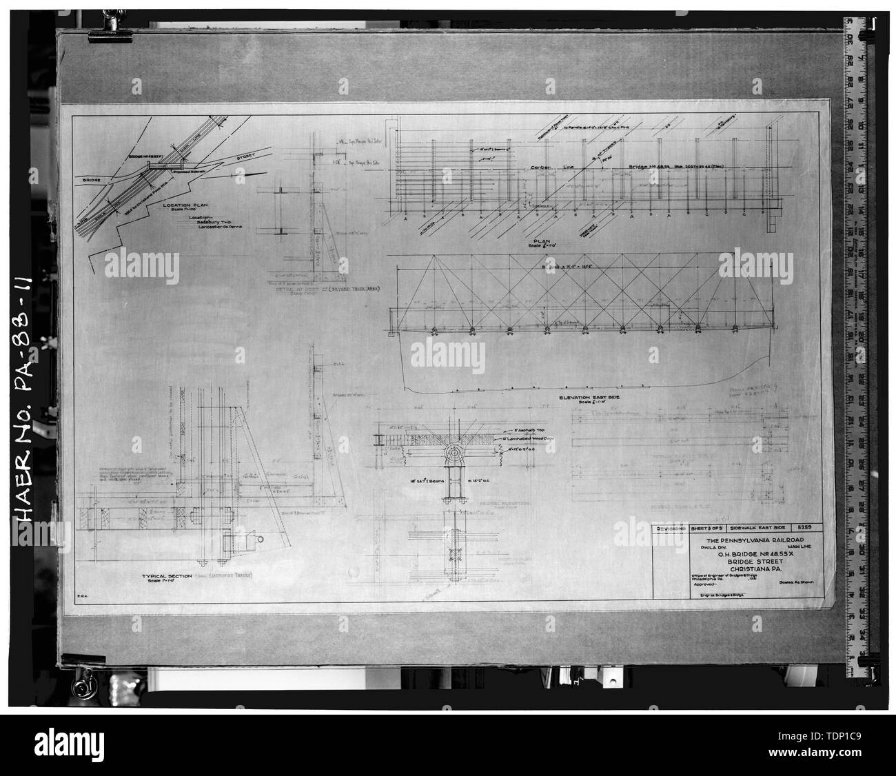 Photocopy of drawing, 1941 (Amtrak Files) PROPOSED SIDEWALK PLAN (NOT ...