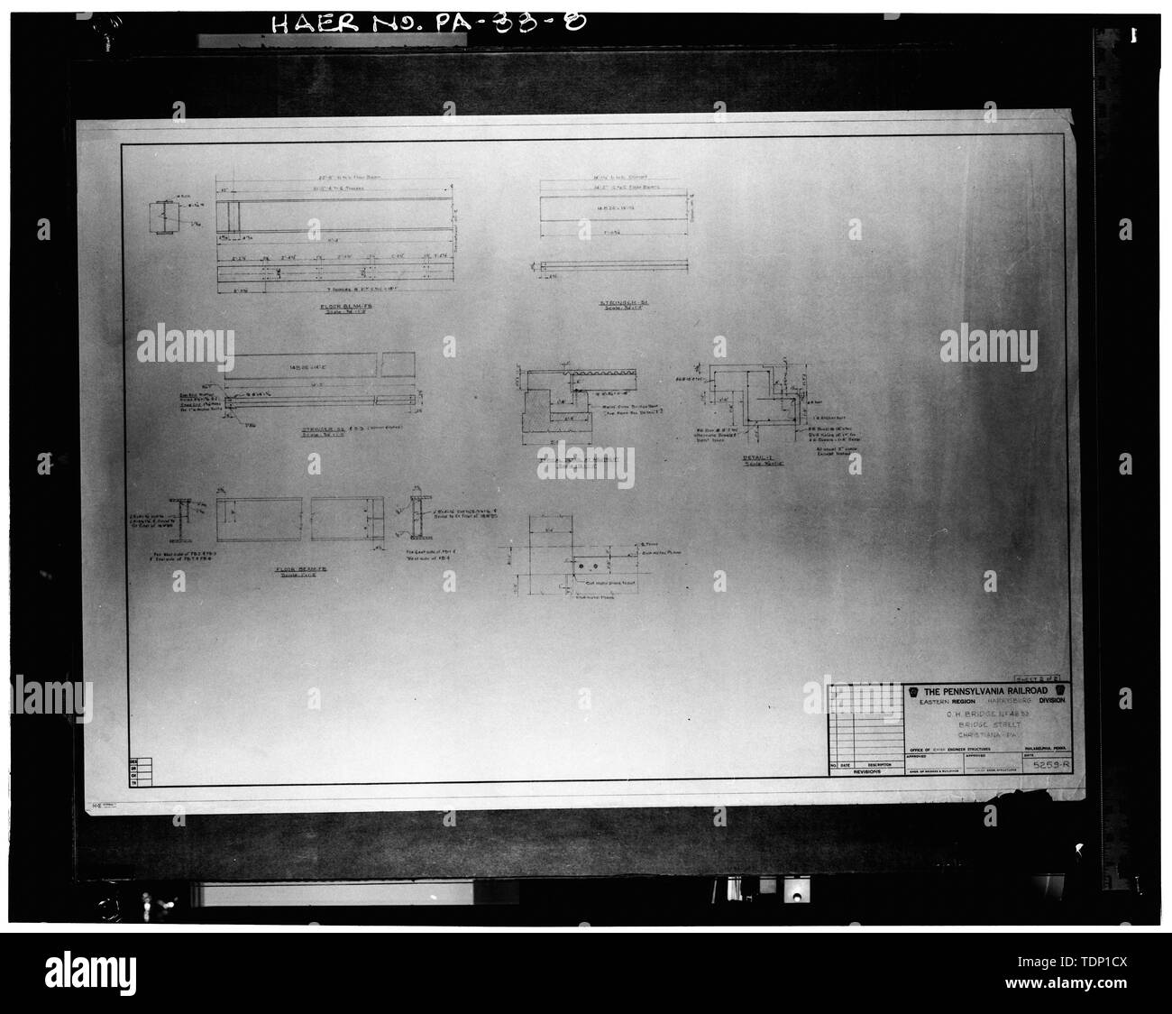 Photocopy of drawing, no date (Amtrak Files) BEAM DETAILS - Christiana ...