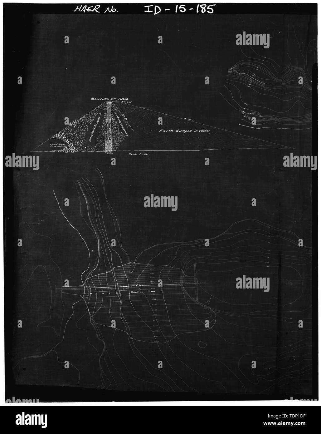 Photocopy of drawing, Twin Falls Canal Company, date unknown. MILNER ...