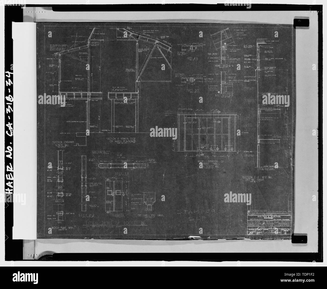 Photocopy of engineering drawing (Original located in Claremont ...