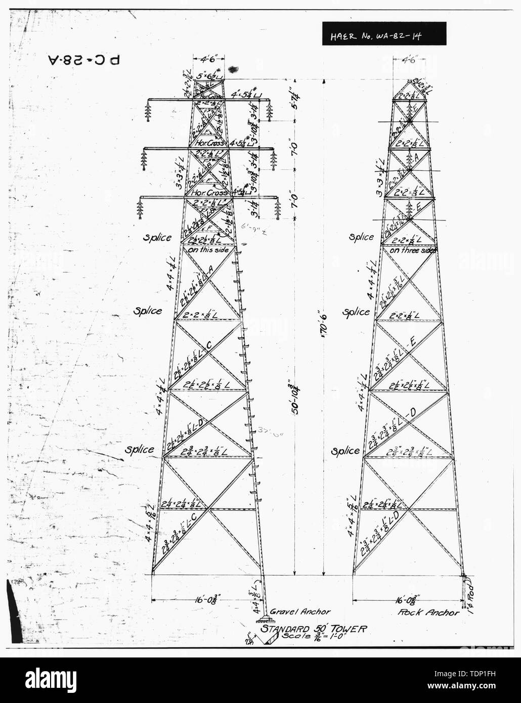 Photocopy of engineering drawing (original drawing located in WWP ...