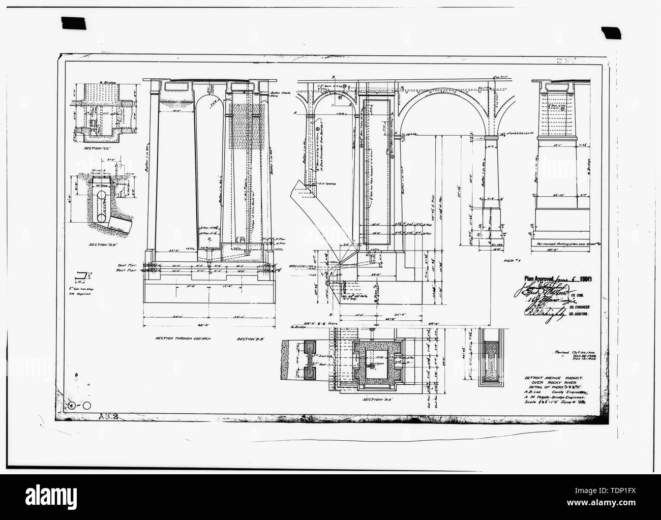 Photocopy of engineering drawing (original in the Office of the ...