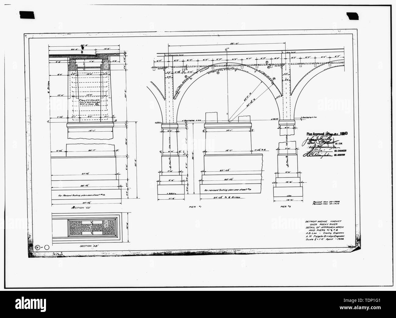 Photocopy of engineering drawing (original in the Office of the ...
