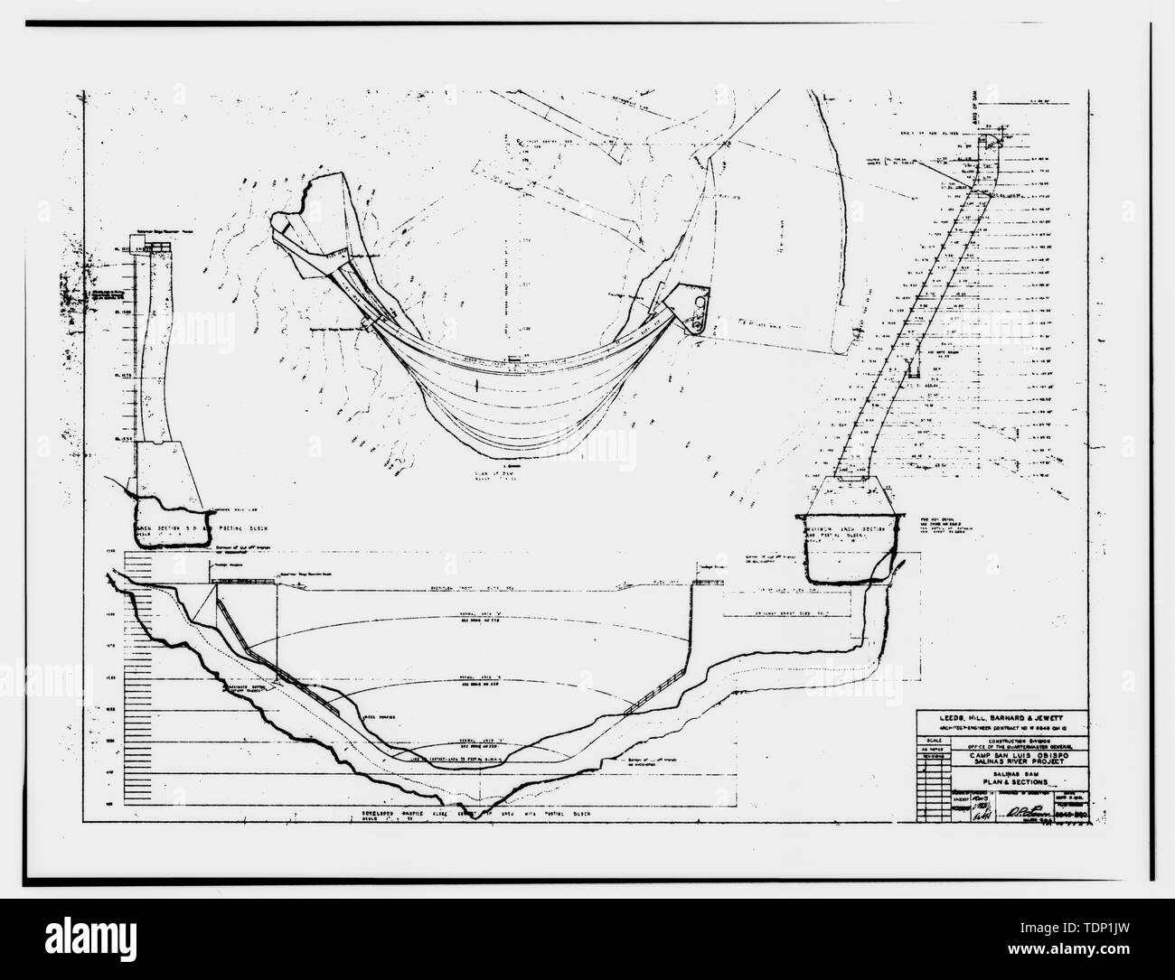 Photocopy of engineering drawing by Leeds, Hill, Barnard, and Jewitt ...