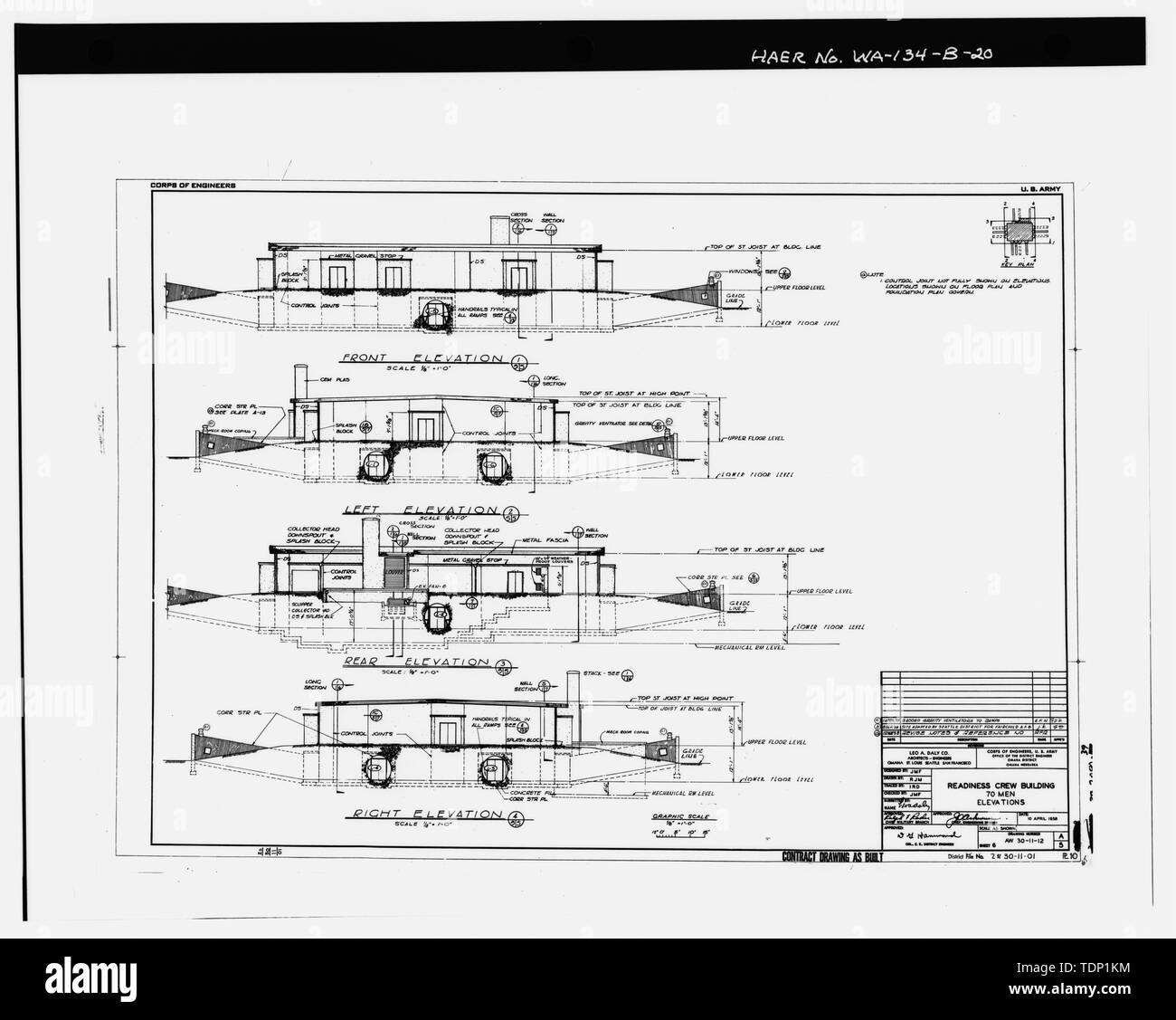 Photocopy of engineering drawing, April 10, 1958 (original drawing ...